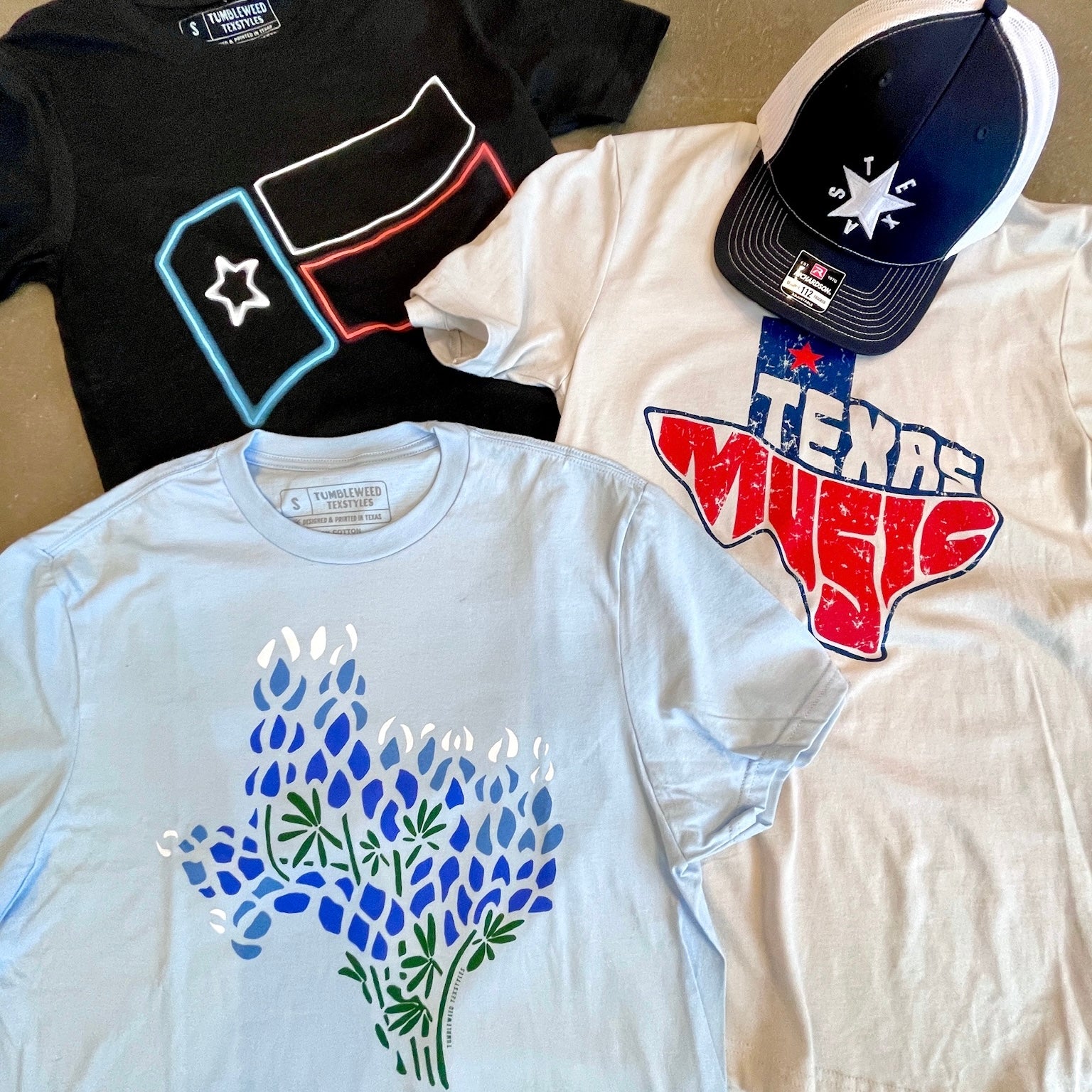 Texas T-Shirts, Hats and Gear - Hand-drawn Texas designs