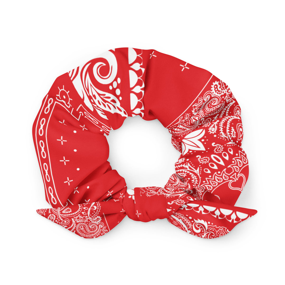 Red Bandana Scrunchie