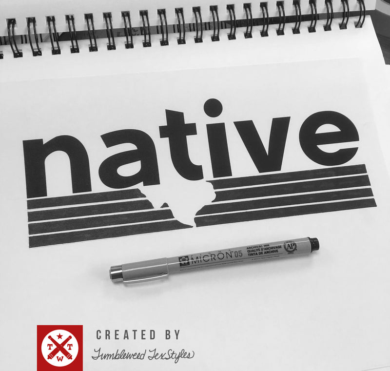 Native Texan Bumper Sticker | Tumbleweed TexStyles